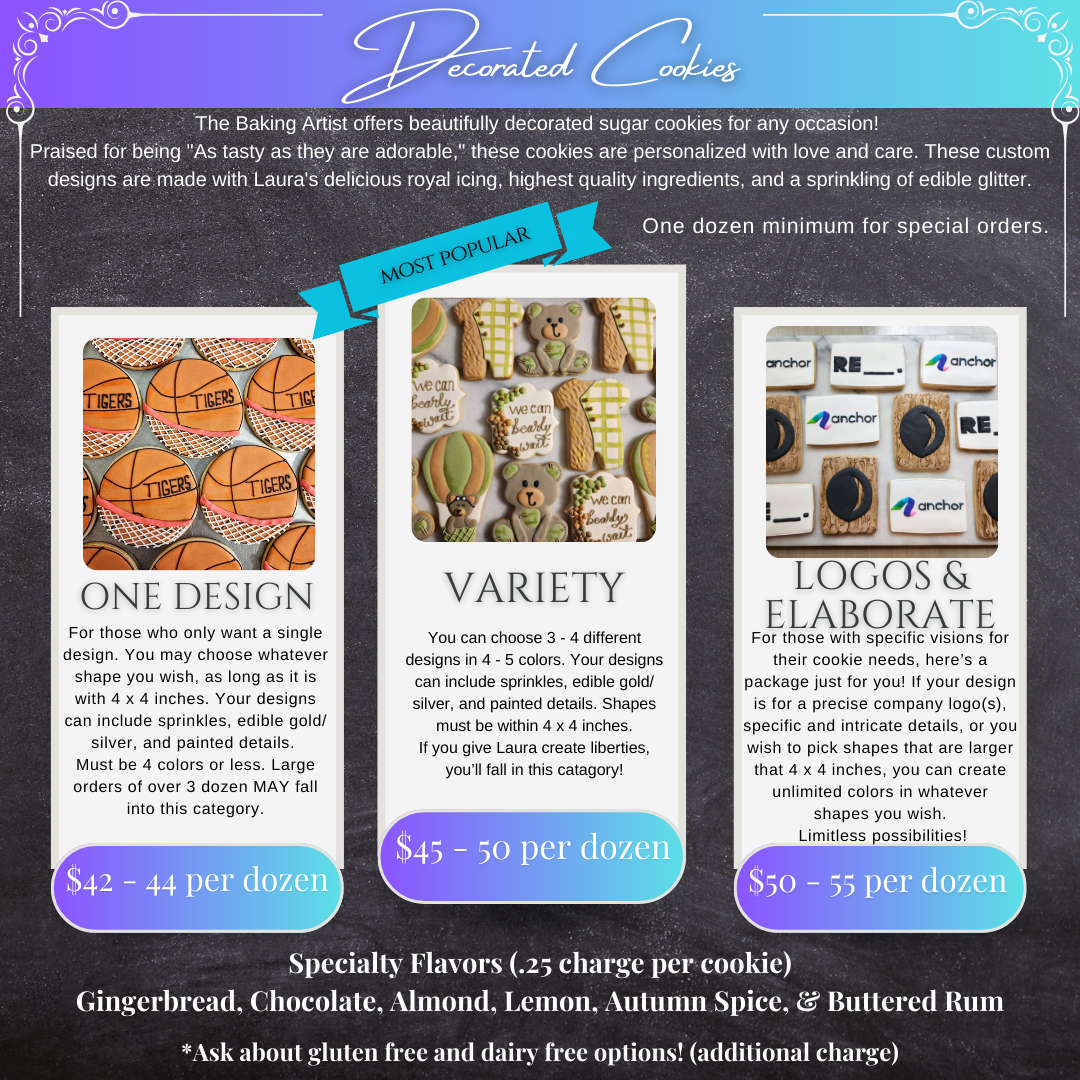 Available Flavors – Laura The Baking Artist